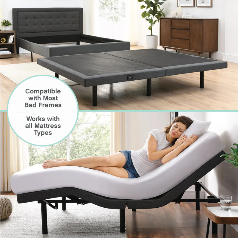 Wayfair Sleep™ 15" Massaging Zero Gravity Adjustable Bed with Wireless ...